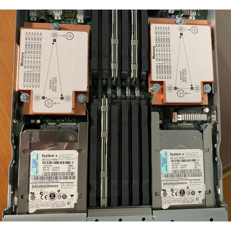 IBM Blade Server HS22 2x Xeon E5530 2,4Ghz Quad Core, 12GB RAM